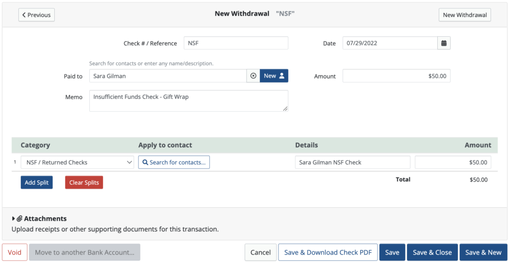 How to record Returned checks due to non-sufficient funds (NSF ...