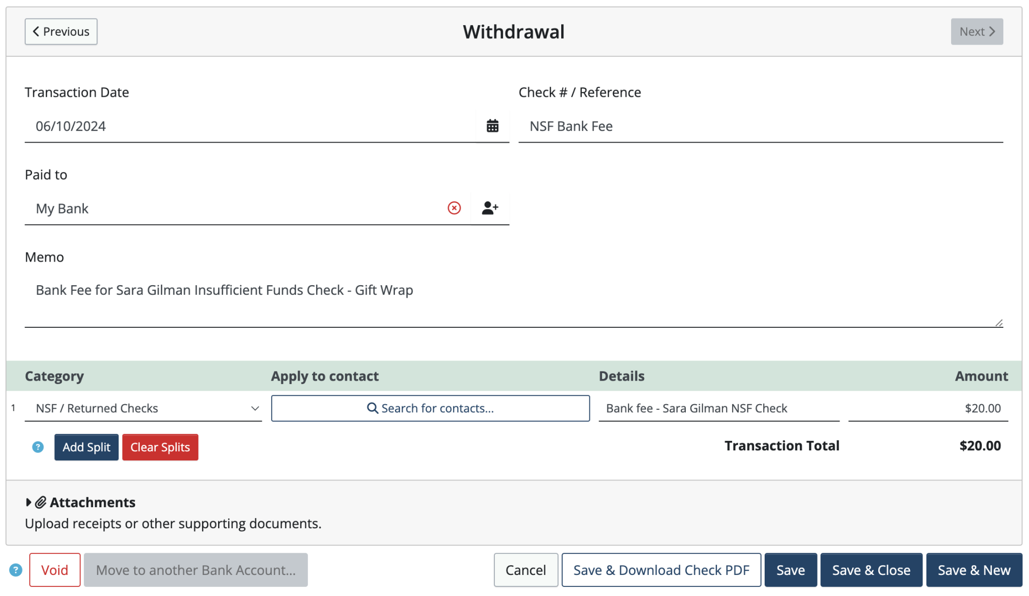 How to record Returned checks due to non-sufficient funds (NSF ...