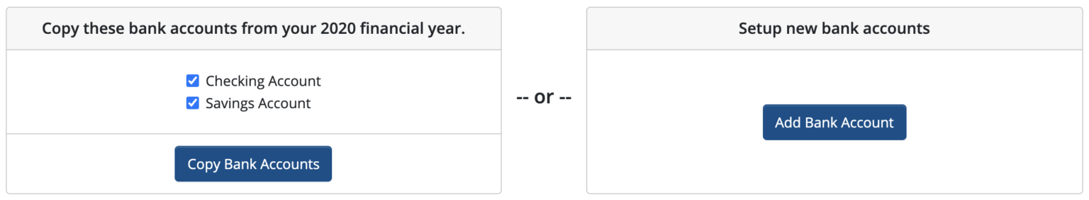 Setting up Bank Account(s) - MoneyMinder