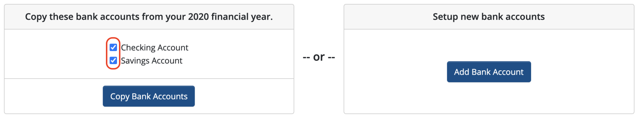 Setting up Bank Account(s) - MoneyMinder