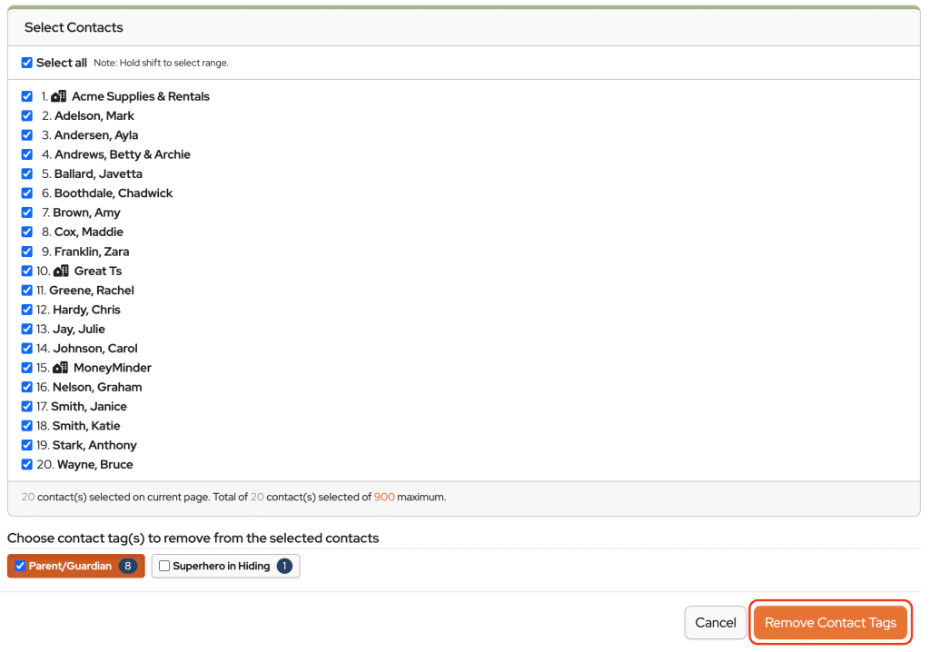 How to Add and Edit a Contact - MoneyMinder