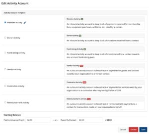 How to set up Activity Accounts for individual Contacts and in bulk ...