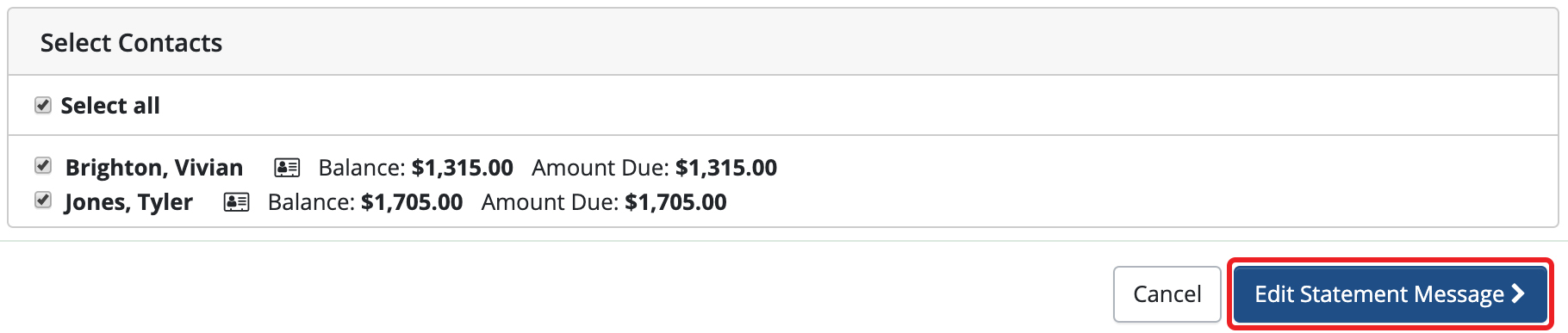 Create & Download Individual Statements and in Bulk - MoneyMinder