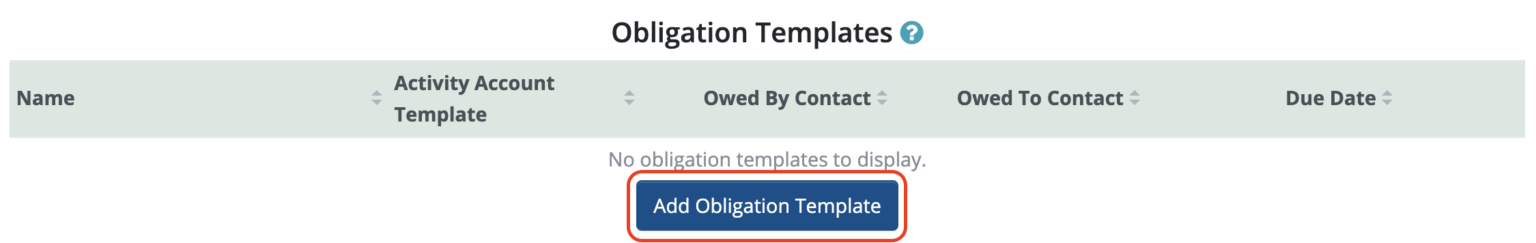 How to make an Obligation Template - MoneyMinder