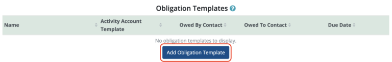 How to make an Obligation Template - MoneyMinder