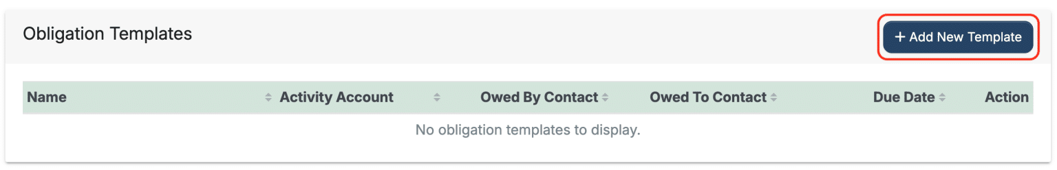 How to make an Obligation Template - MoneyMinder