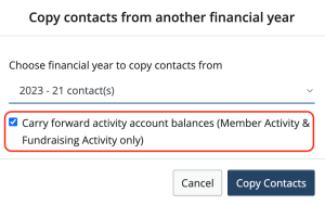 Set up your new financial year - MoneyMinder