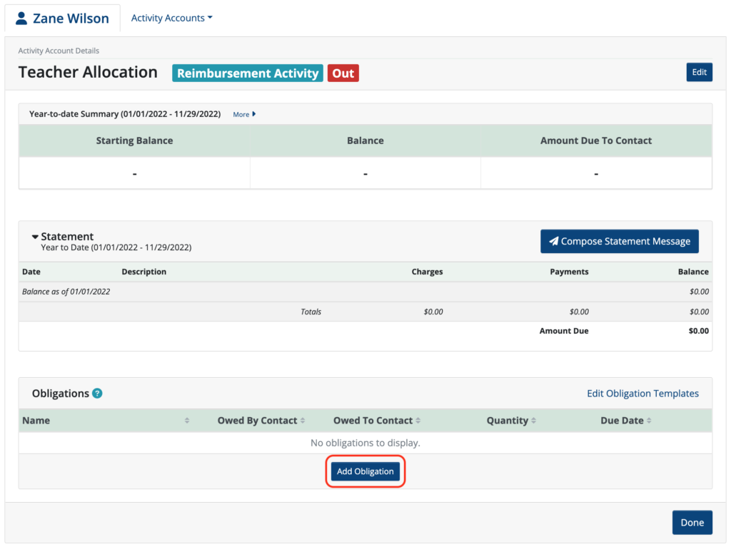 How to Track money allocated to individuals to spend (i.e Teacher ...
