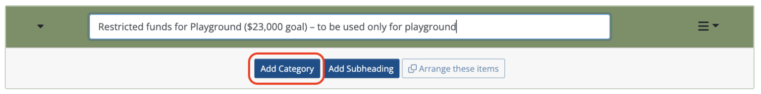 How to handle Restricted funds - MoneyMinder