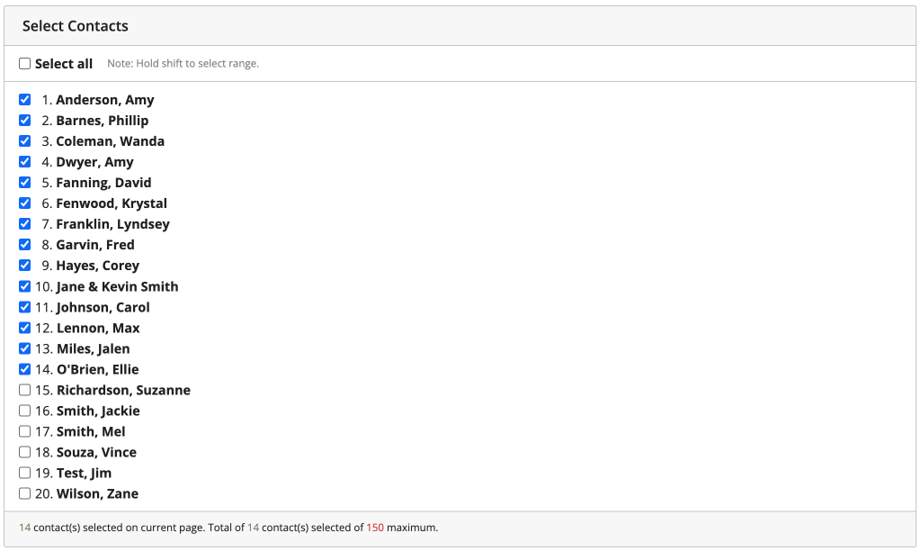 How to use Contact tools - MoneyMinder