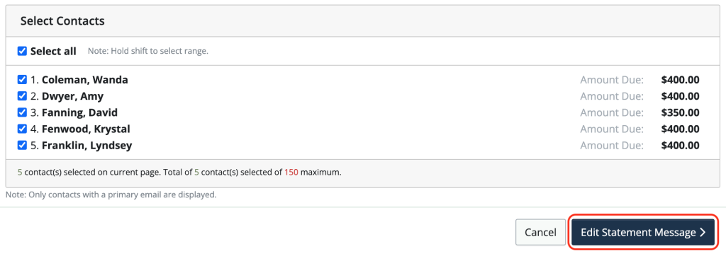 How to Create & email statements individually or in bulk - MoneyMinder