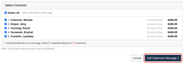How to Create & email statements individually or in bulk - MoneyMinder