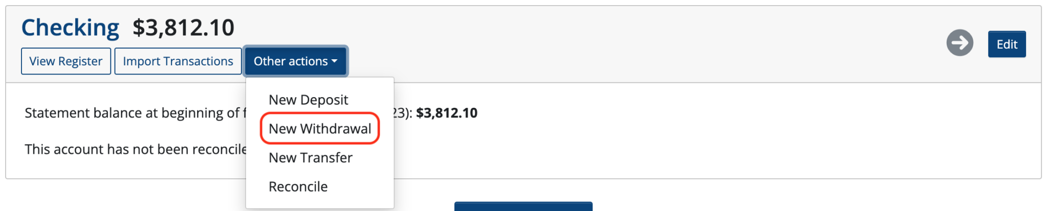 How to Void a check - MoneyMinder