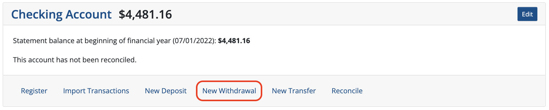 Entering deposits & withdrawals; attaching receipts; viewing the bank ...