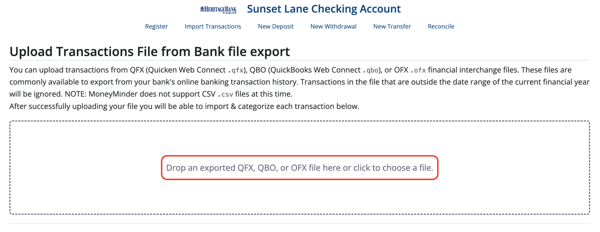 How to Import bank transactions from a QFX, QBO, or OFX bank file ...