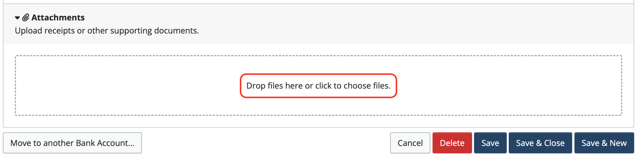 Entering deposits & withdrawals; attaching receipts; viewing the bank ...