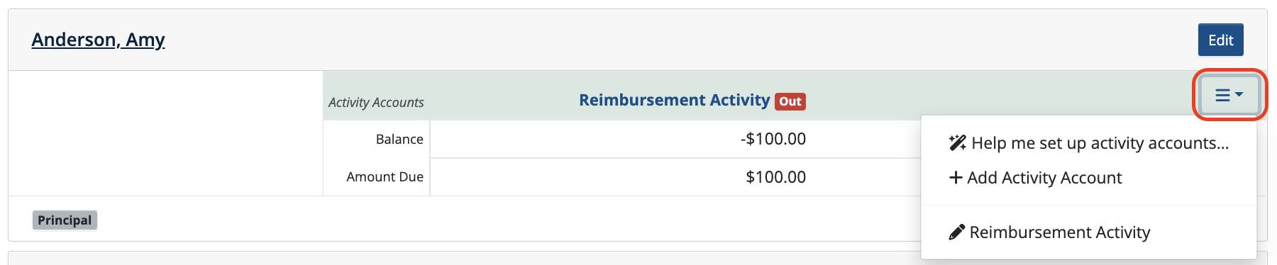 Renaming your Activity Account - MoneyMinder