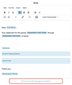 Statement Templates - MoneyMinder