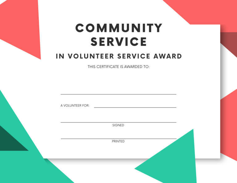 Volunteer Award Ideas with 10 Free Printable Certificates - MoneyMinder