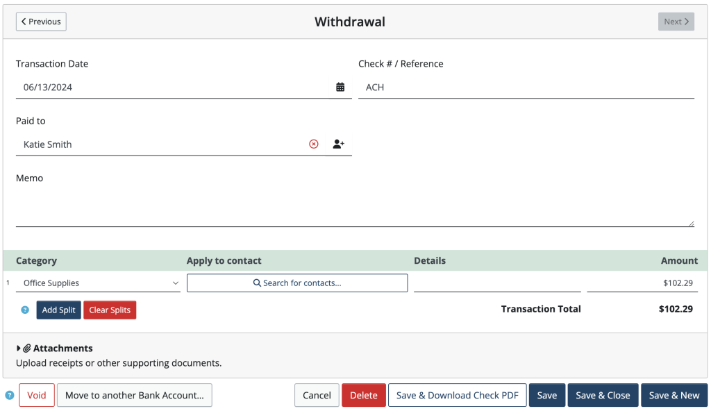 How to Edit & Delete bank transactions - MoneyMinder