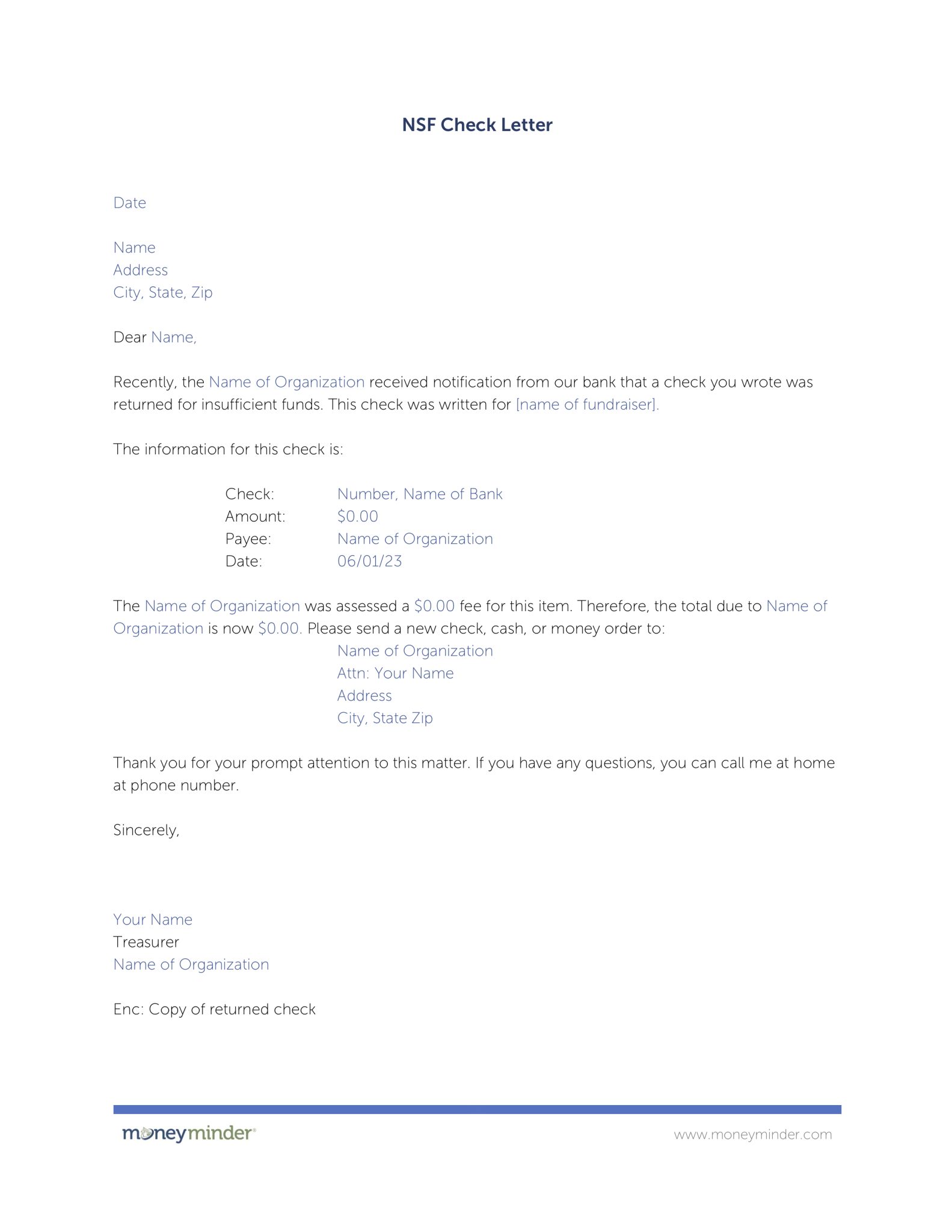 Bad Checks: What if Your Nonprofit Receives an NSF Check? - MoneyMinder