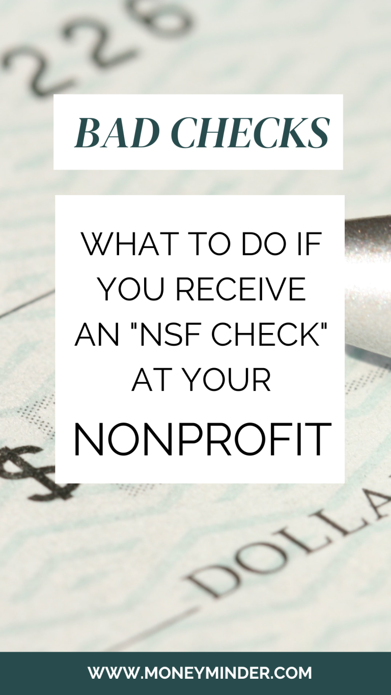 Bad Checks: What if Your Nonprofit Receives an NSF Check? - MoneyMinder