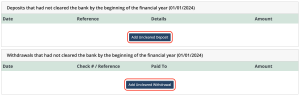 Adding Uncleared Checks & Deposits from prior years - MoneyMinder