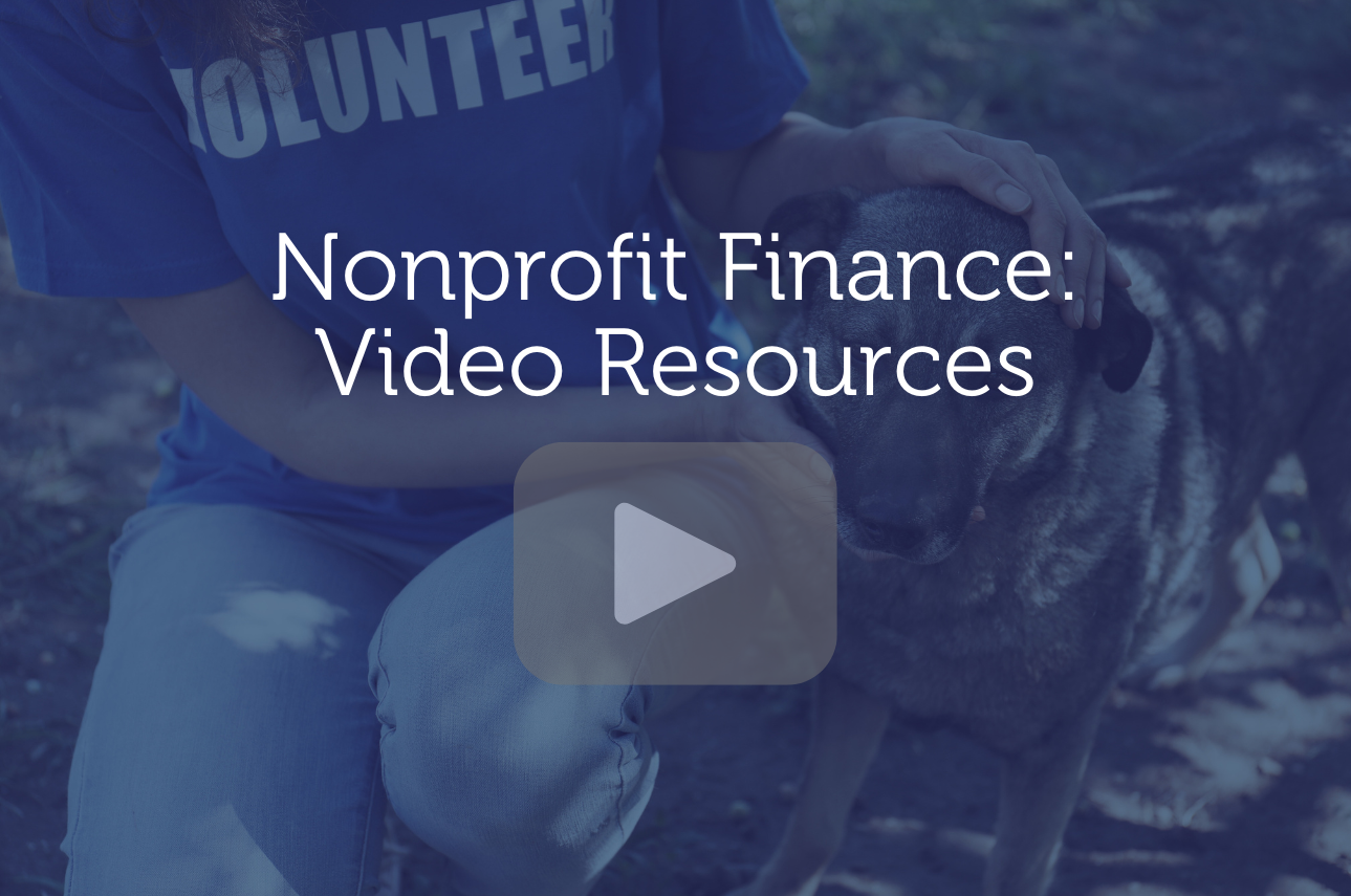 Nonprofit Finance Videos - MoneyMinder