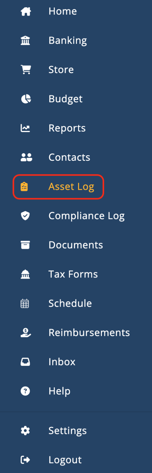 Using the Asset Log - MoneyMinder