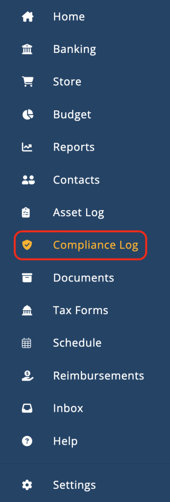 Using the Compliance Log - MoneyMinder