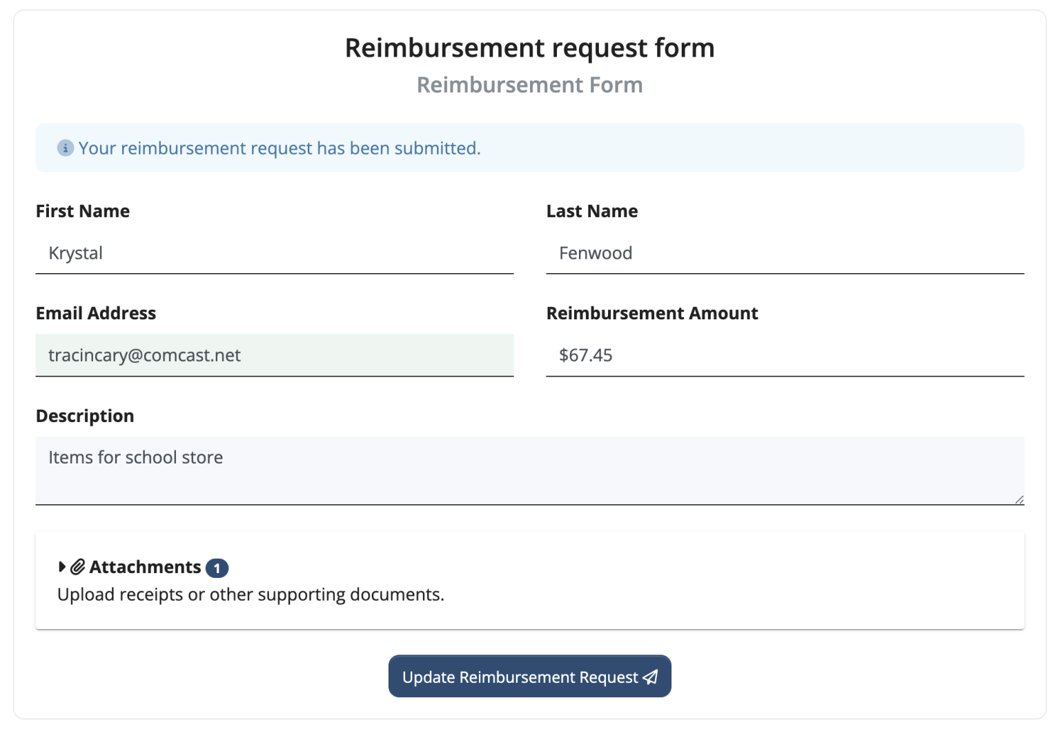 How to use Reimbursements - MoneyMinder