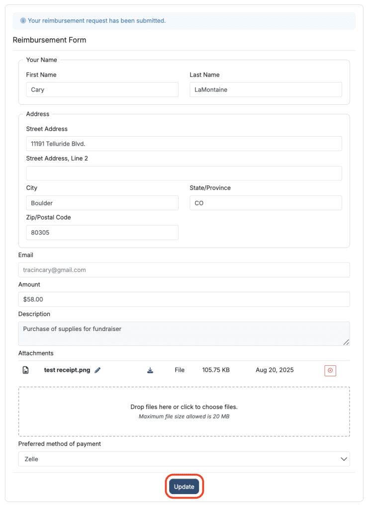 How to use Reimbursements - MoneyMinder