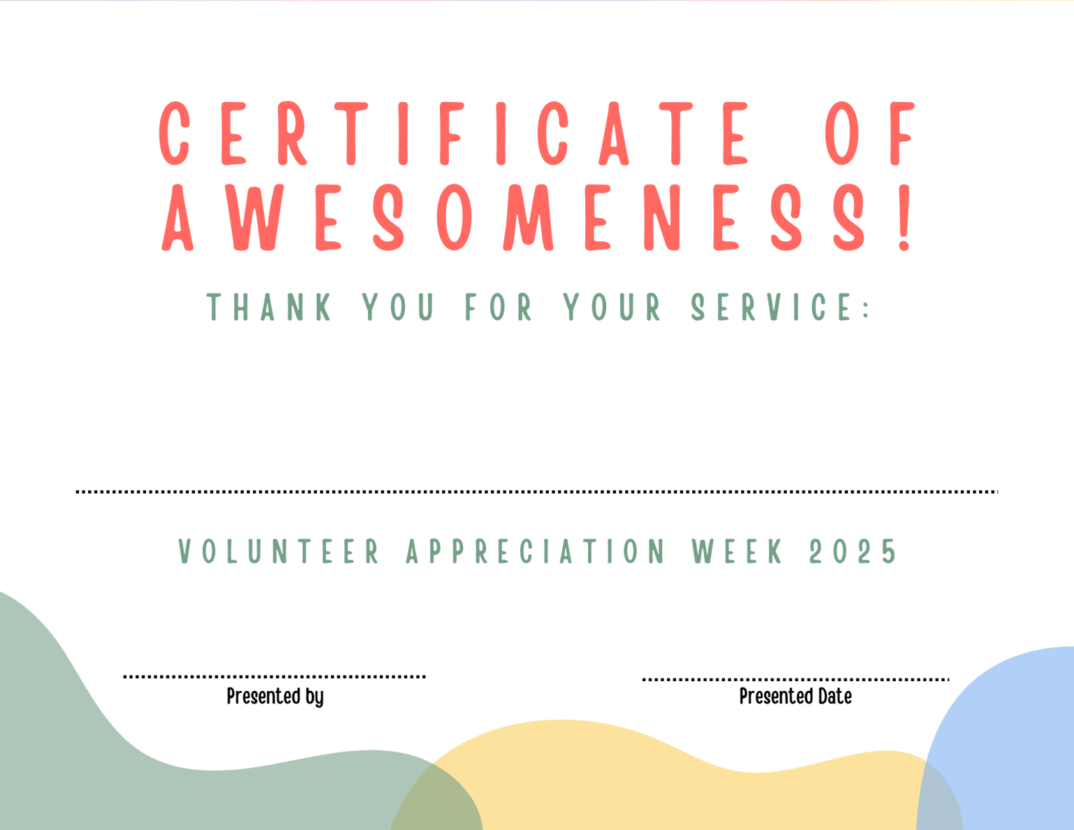 10 Free & Printable Volunteer Appreciation Certificates - MoneyMinder